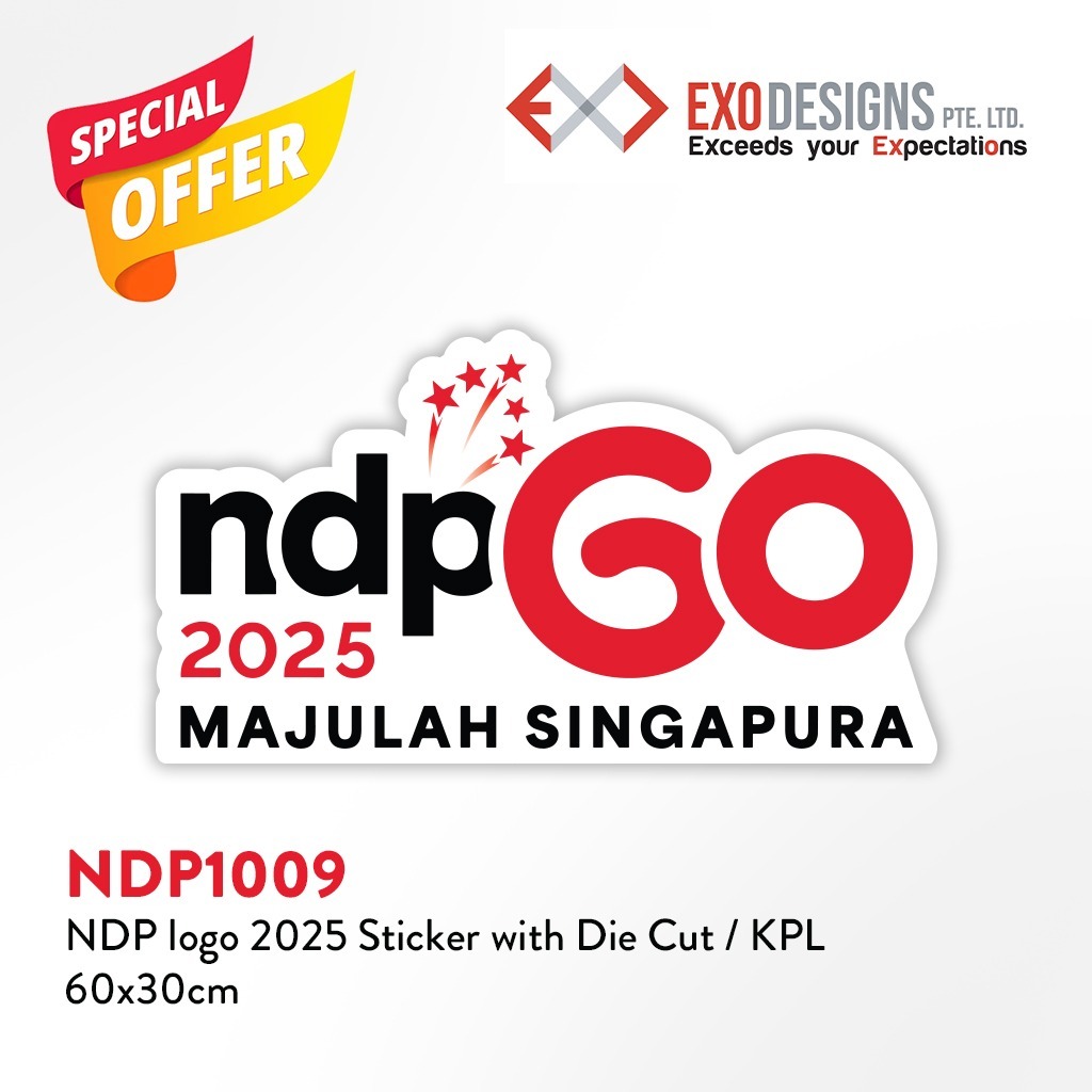 NDP 2025 Logo Sticker with Die-Cut / Kapaline (KPL) | Shopee Singapore