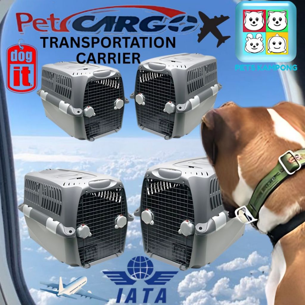 Dogit IATA Approved Cargo Dogs Carrier-Gray | Shopee Singapore