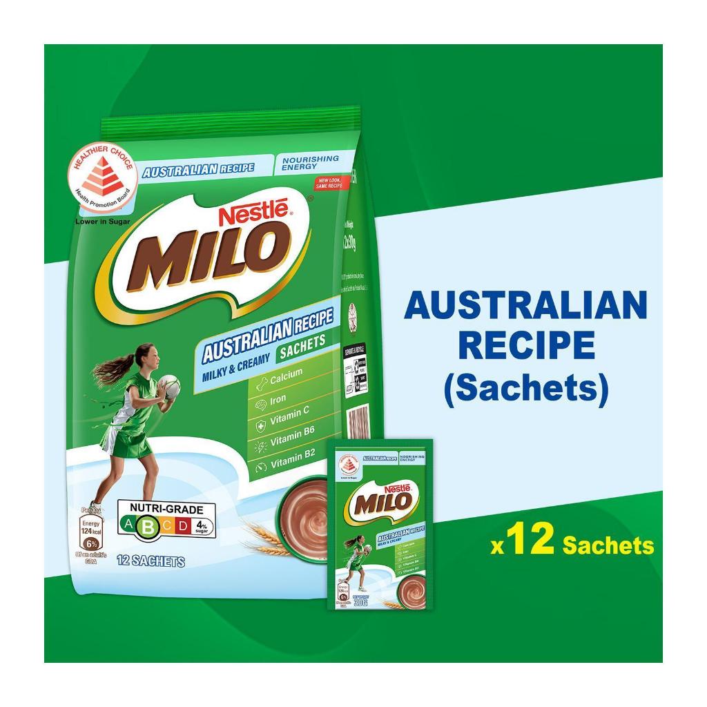 Milo Australian Recipe Satchet (12x30g) | Shopee Singapore