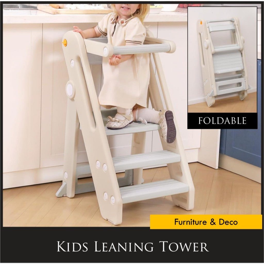 Montessori Kids Learning Tower, Climbing Ladder Toddler Foldable ...
