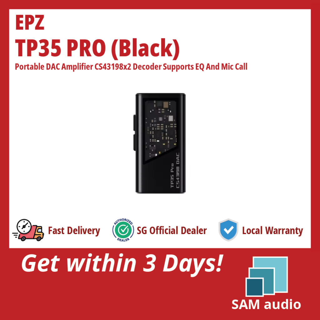 [🎶SG] EPZ TP35 PRO Portable DAC Amplifier CS43198x2 Decoder Supports EQ And Mic Call | Shopee ...