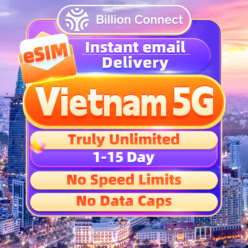 Vietnam eSIM 1-15 Days 5G Truly Unlimited Data High Speed Data by ...