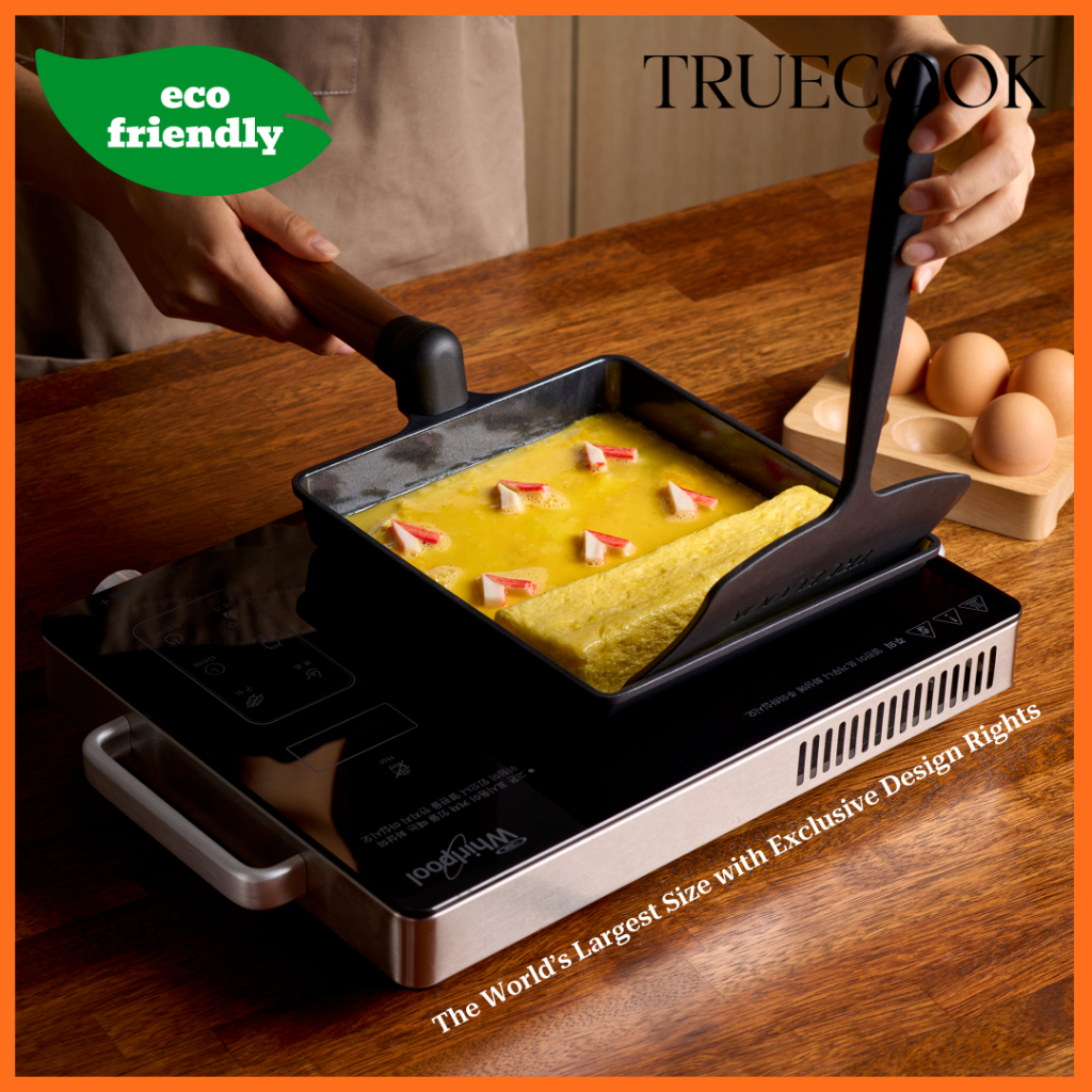 [TRUECOOK] Induction Egg Roll Pan Set 20cm, Tamagoyaki Omelet Pan Non ...