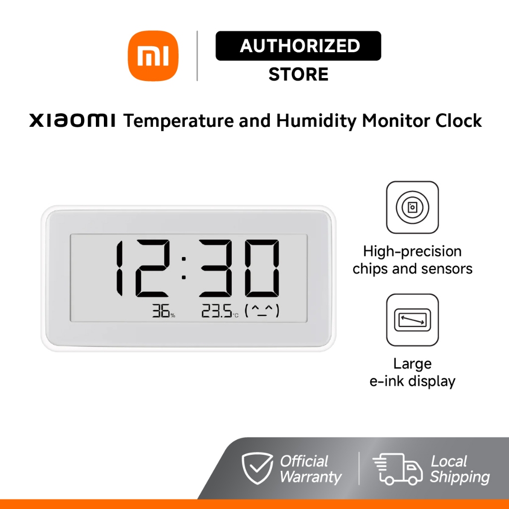 Xiaomi Mi Temperature and Humidity Monitor Clock | Shopee Singapore