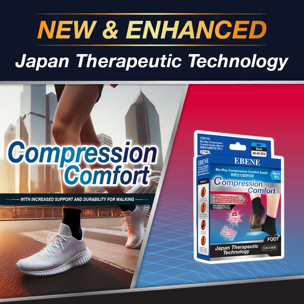EBENE Bio-Ray Compression Comfort Socks (1 Pair) - 2 Variants : Men ...
