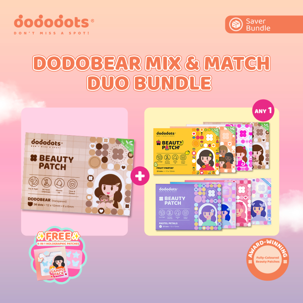 Dododots | Dodobear Mix & Match Duo Bundle | 2 Packs | Hydrocolloid ...
