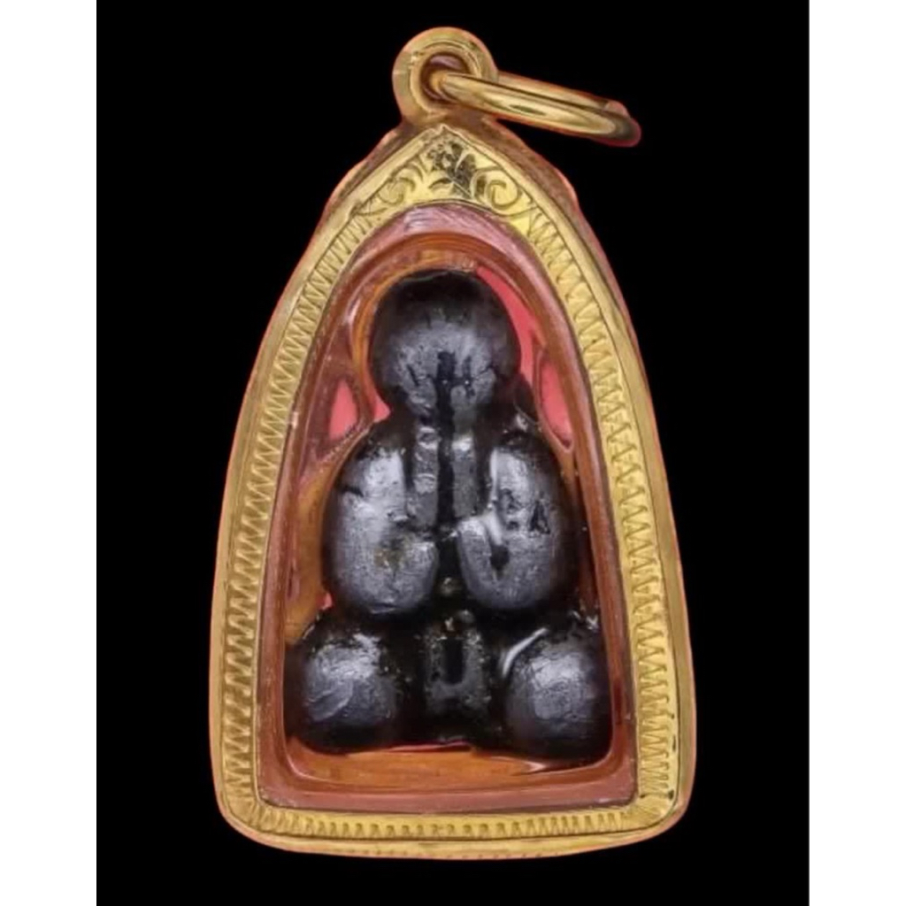 Thai Lanna Amulet Song Na Phra Pidta Real Gold Casing Taprachan Card ...