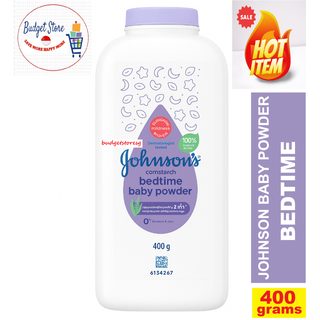 Johnson's baby Powder Cornstarch BEDTIME - 400 grams | Shopee Singapore