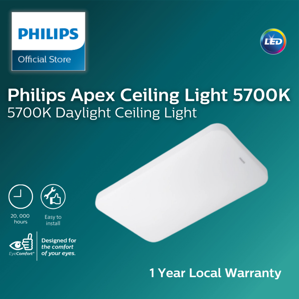 Philips APEX Celing Light | 5700K Color Temperature Large Ceiling Light ...