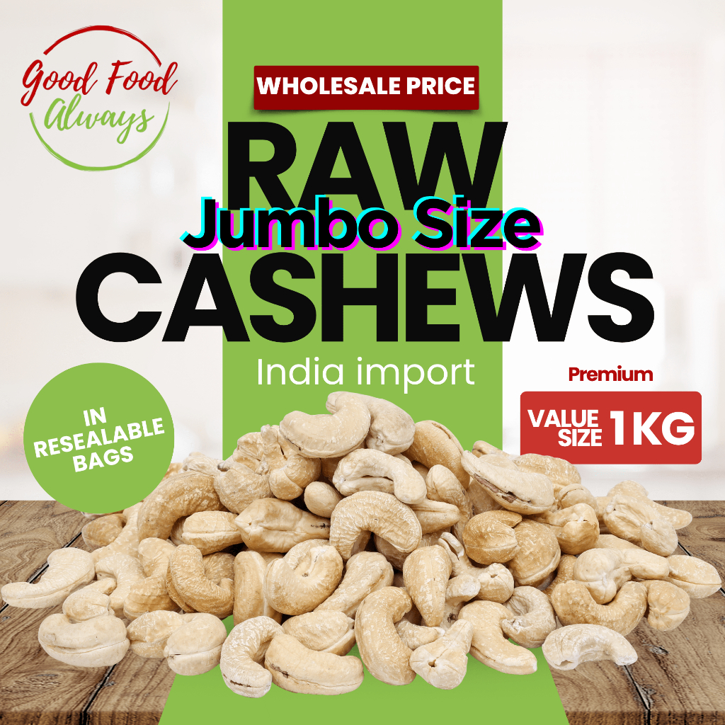 [India Import] Raw Cashew Nuts (Jumbo Size) | 1KG | Wholesale Price ...