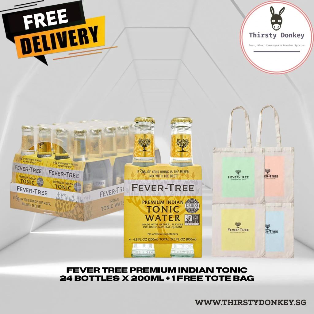 Fever Tree Premium Indian Tonic - 24 bottles X 200ml (Exp: 10/2025) + 1 ...