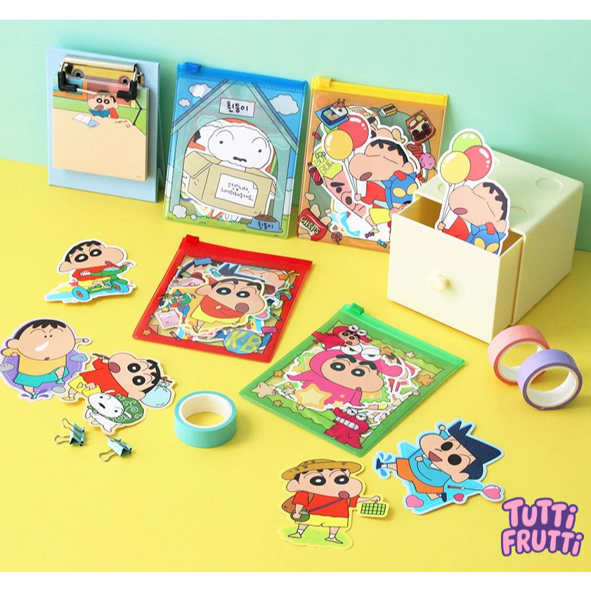 [Crayon Shin-chan] Big Sticker Set (Available in 4 designs) | Shopee ...