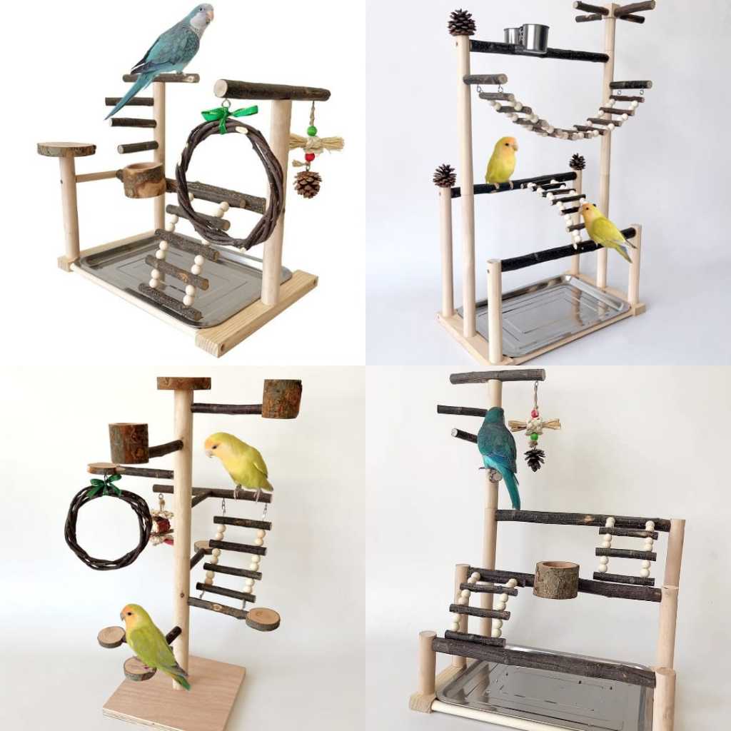 Parrot Stand Desktop Stand | Wooden Parrot Swing Log | Bird Stand Pole ...