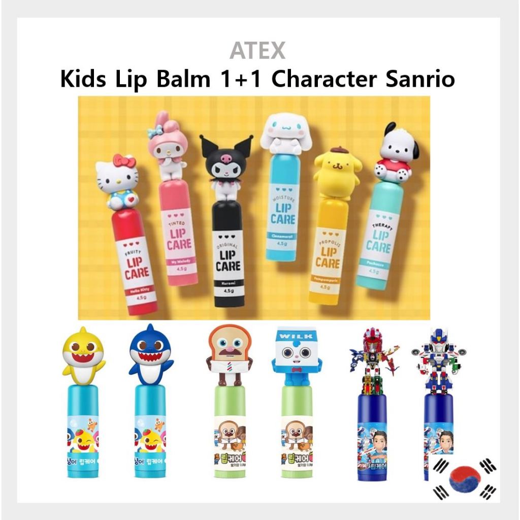 [ATEX] Kids/Children's Lip Balm 1+1 Character Sanrio (My Melody ...