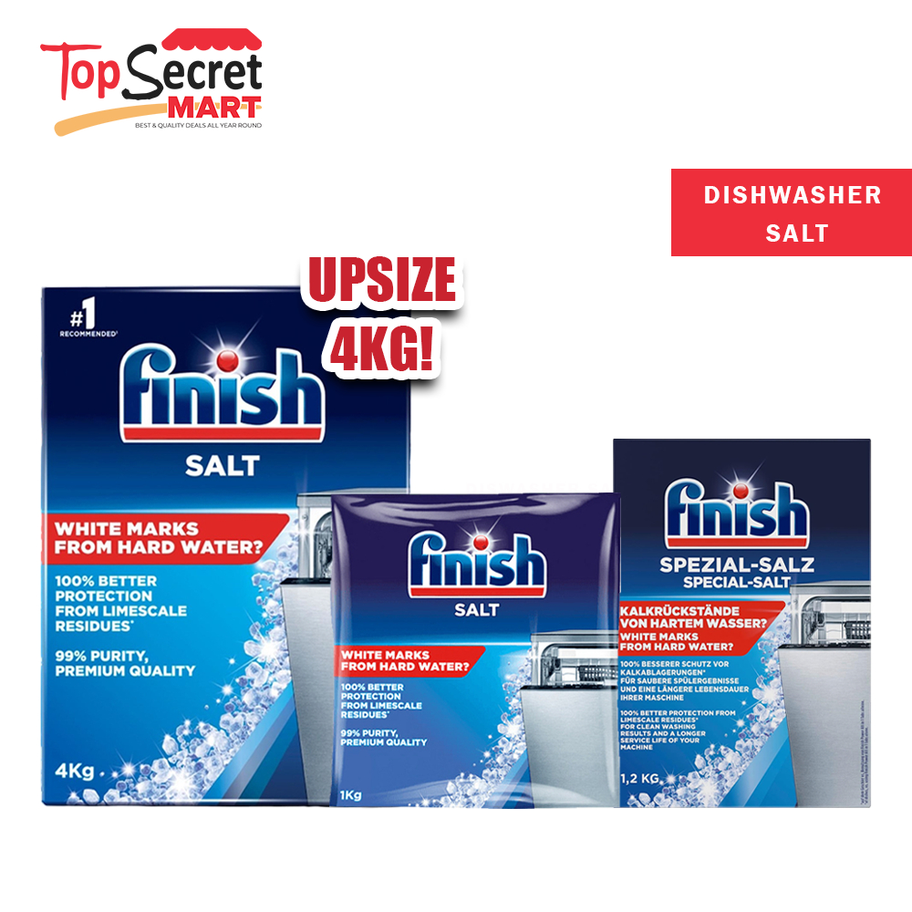 Bundle Deals !! Finish Dishwasher Salt 1kg / 1.5kg / 4kg - Dented Box (Prevent limescale build ...