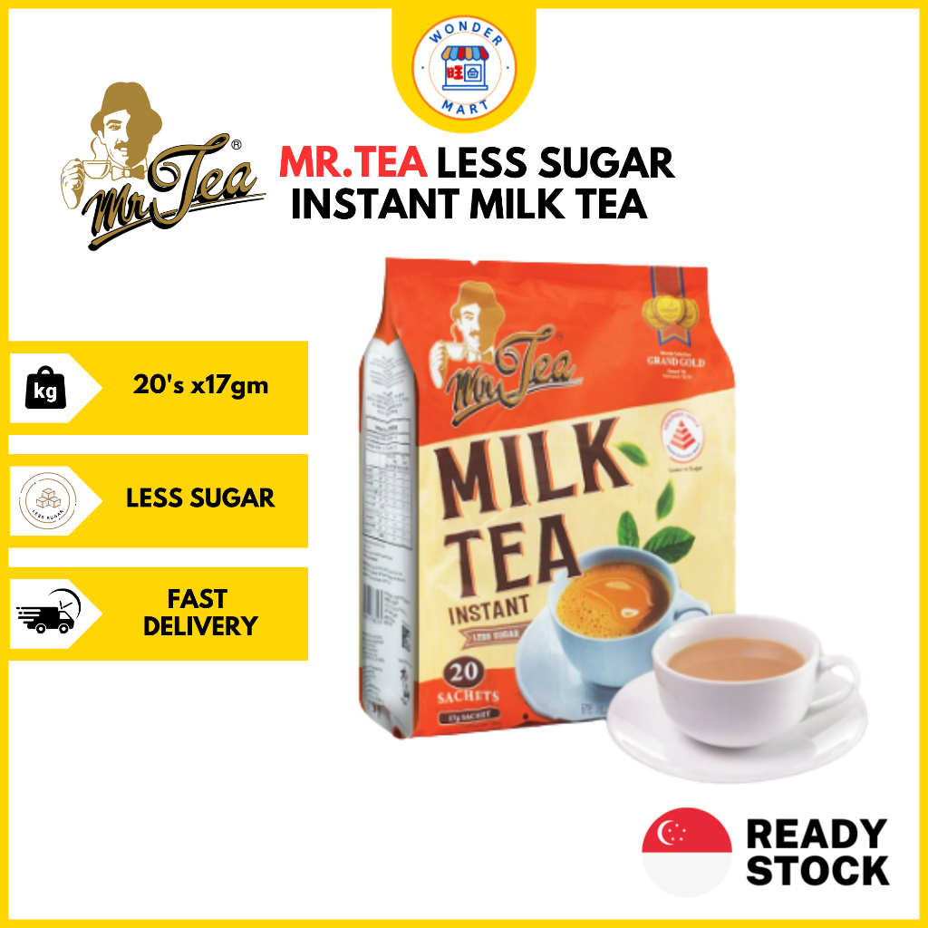 MR TEA Instant Milk Tea Less Sugar 3in1 Mix 20s x 17gm | Shopee Singapore
