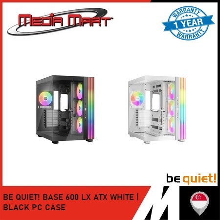 BE QUIET! BASE 600 LX ATX | M-ATX | WHITE | BLACK PC CASING | Shopee ...