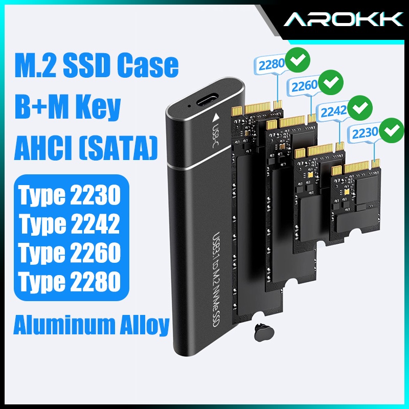 SG丨M2 Enclosure M2 SSD Enclosure Case B+M Key Socket SATA NGFF SSD With ...