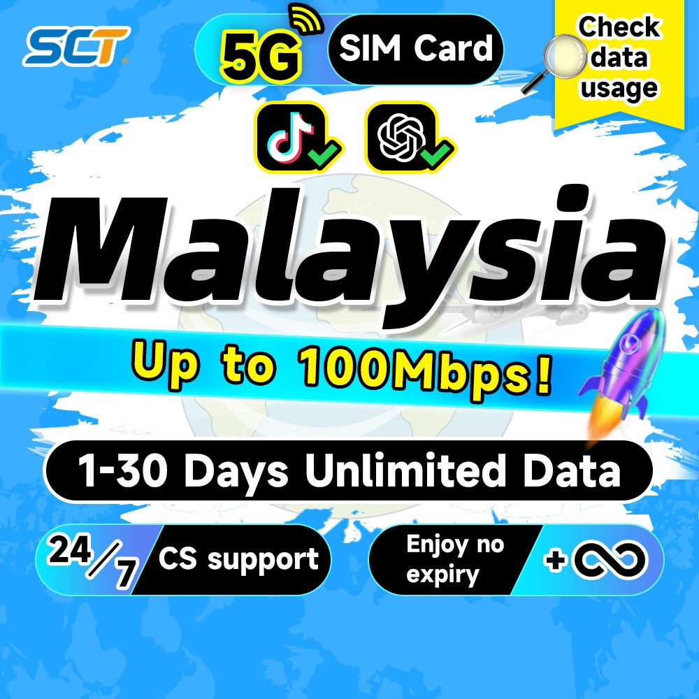 Wefly Malaysia SIM card 5G 1-30 Days 500MB-10GB Unlimited Data Malaysia SIM Card Maxis | Shopee ...