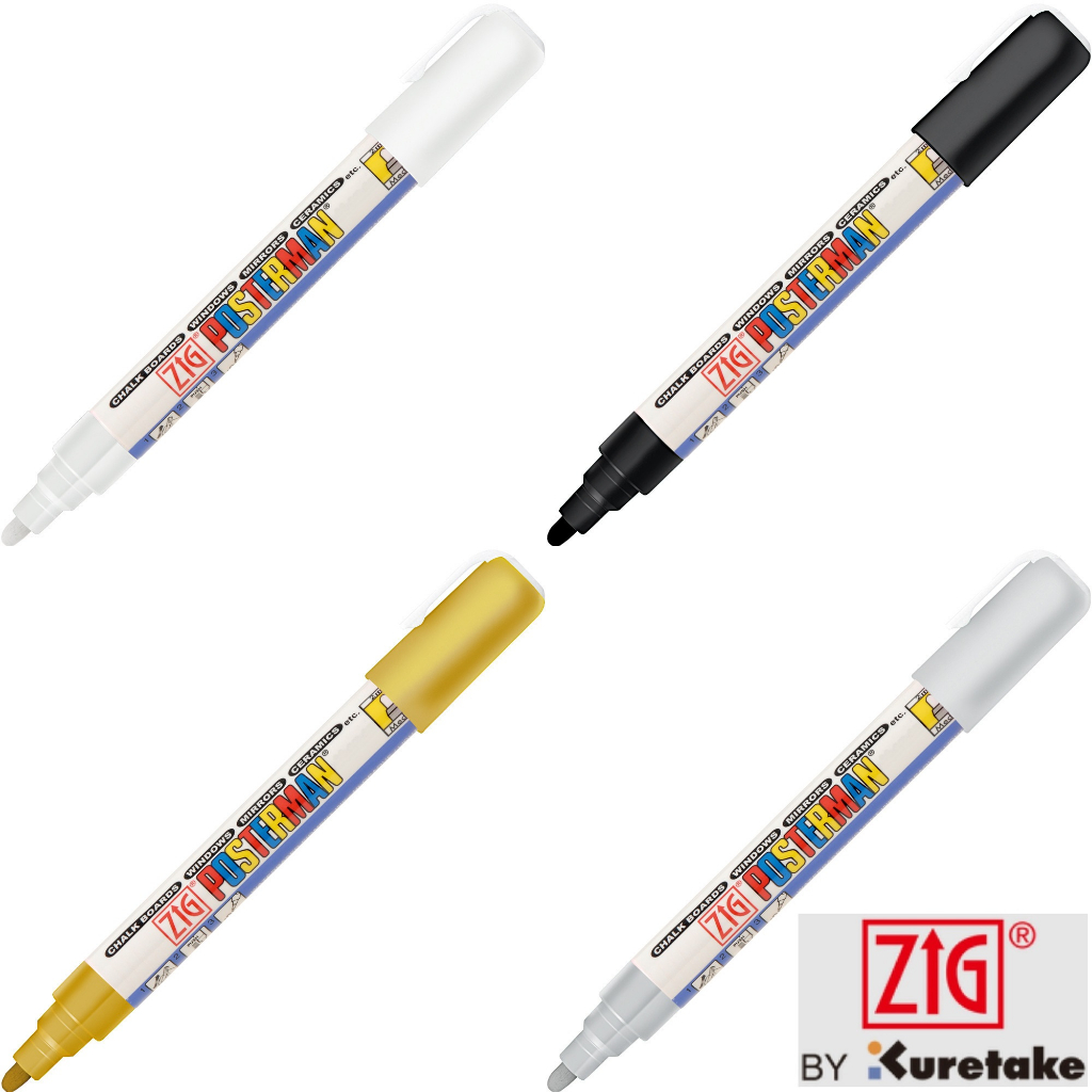 Zig Posterman PMA-30, Medium 2mm, Water-Resistant Chalk Marker, , PMA3 ...