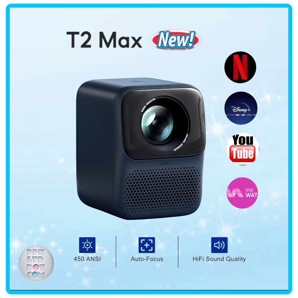 [GLOBAL VERSION] Wanbo New T2 Max Projector 4K Decode HD Portable ...