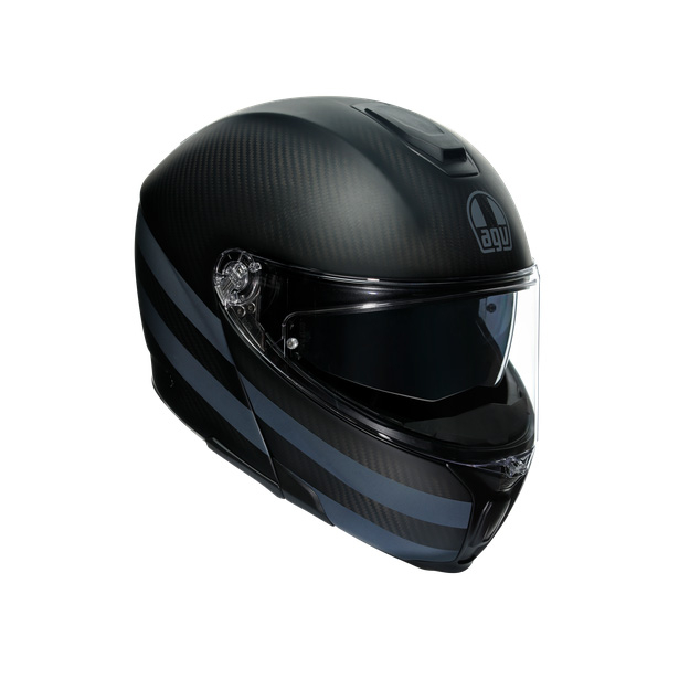 AGV Sportmodular Dark Refractive Carbon Helmet Asian fit (FREE HEVIK ...