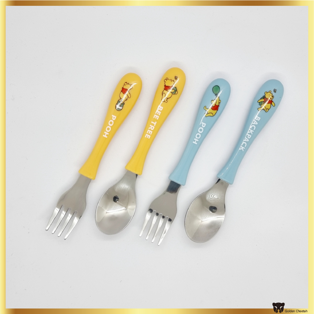 [Daiso Korea] Disney Winnie the Pooh Spoon Fork Set | Shopee Singapore