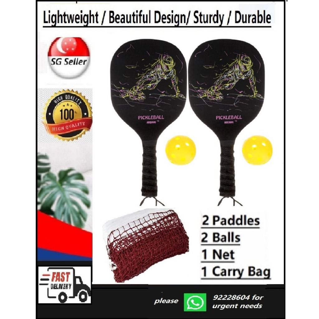 Pickleball Paddles Set ,Lightweight Pickleball Racket, 2 Pickleball ...