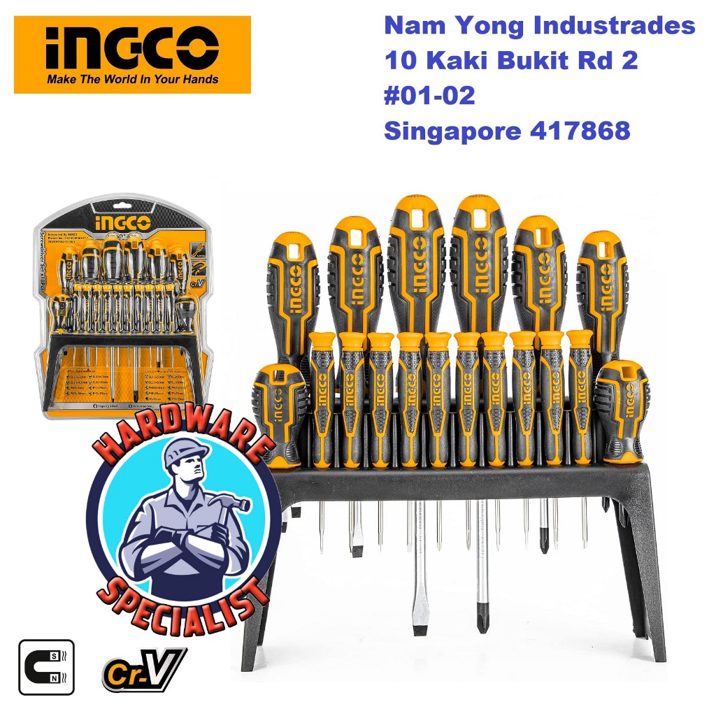 Ingco HKSD1828 18 PCS Screwdriver and Precision Screwdriver Set ...