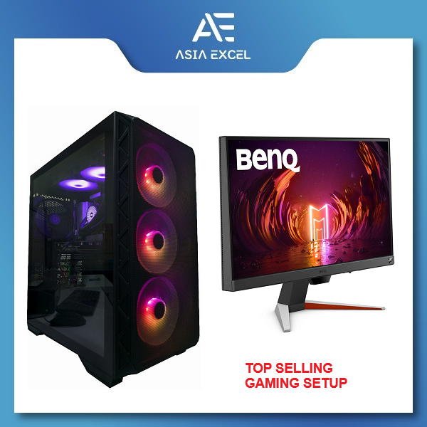 ASIA EXCEL CUSTOM BUILT GAMING PC DESKTOP + BENQ EX240N 23.8" 165HZ 1MS GAMING MONITOR | Shopee ...