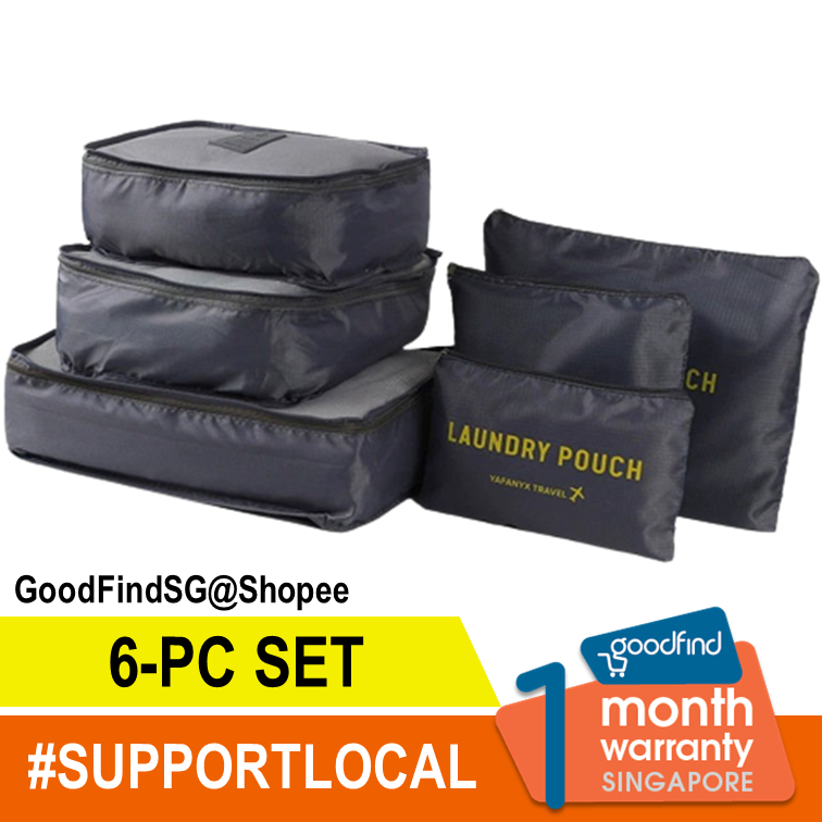6 PC Luggage Organiser Packing Cubes Travel Organizers Luggage Packing ...