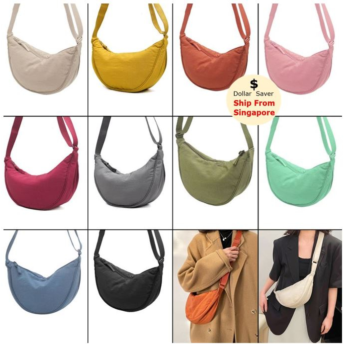 Nylon Dumpling Bag Unisex Adjustable Strap | Shopee Singapore