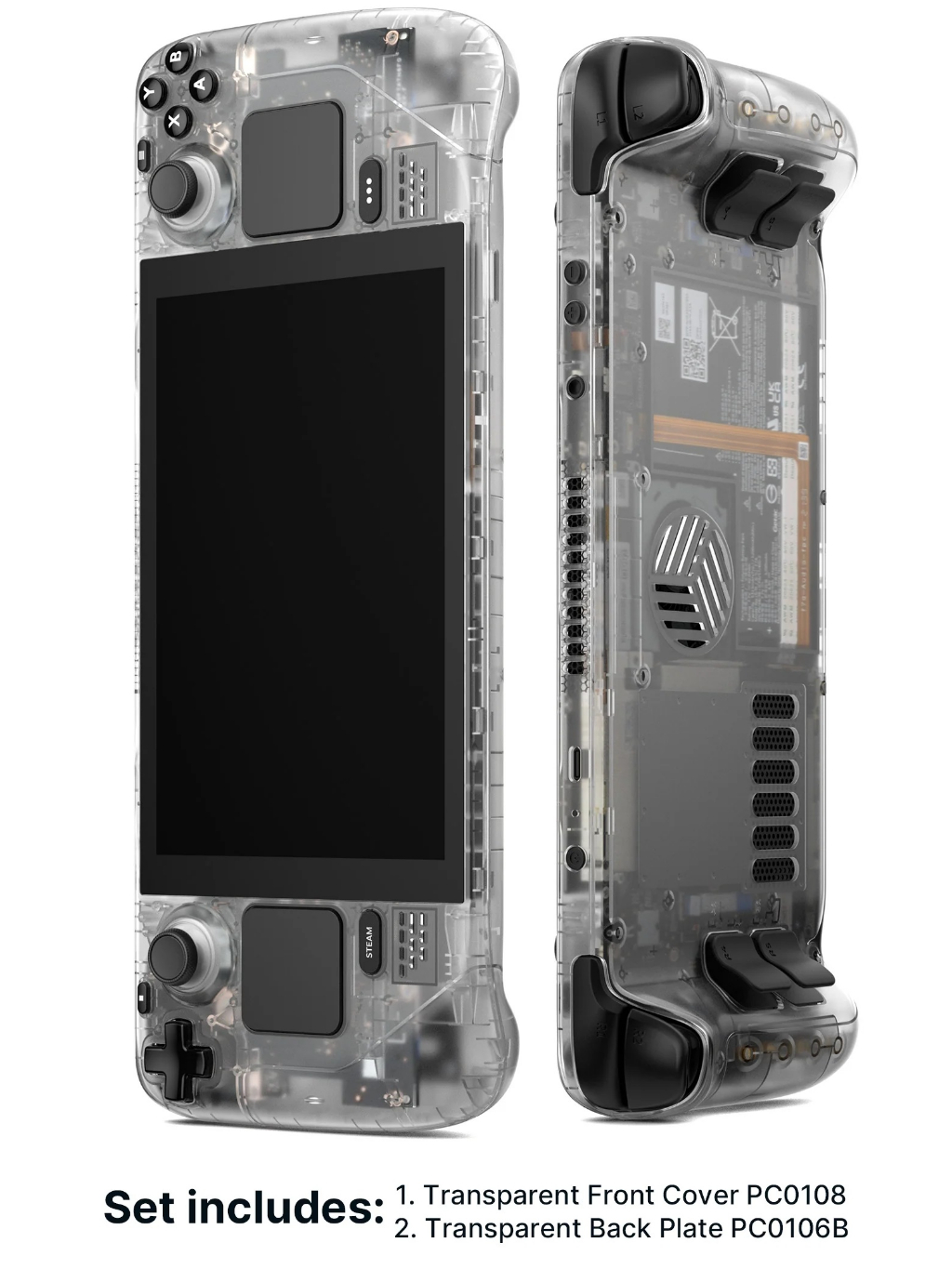 JSAUX Full Transparent Cover Series for Steam Deck w Enhanced Airflow ...