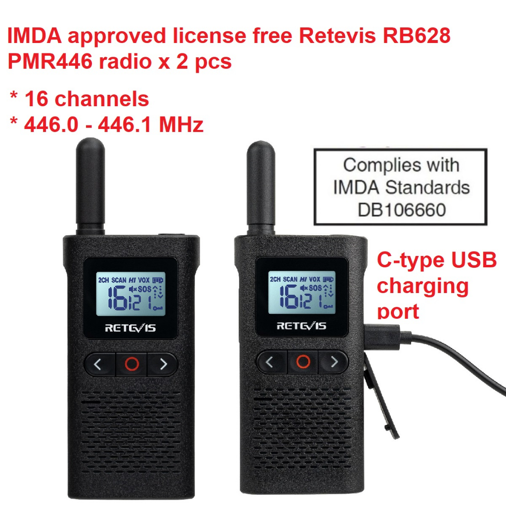 Singapore ready stock, IMDA approved, license free NEW model, 2pcs ...