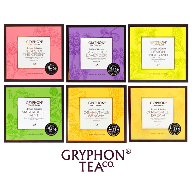 Gryphon Tea Bags | Minimum 10 Sachets | Earl Grey | Lemon Ginger | Mint ...