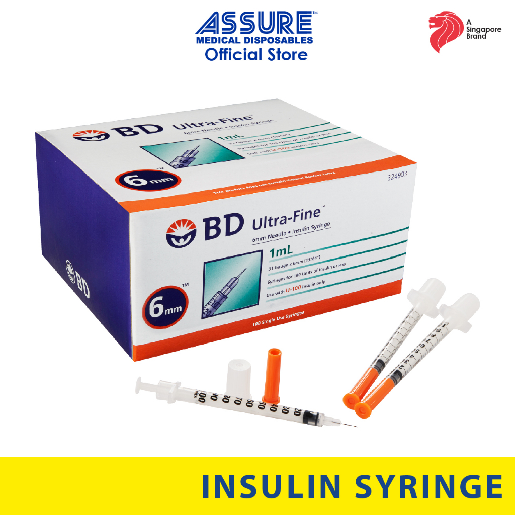 BD Ultra Fine Insulin Syringe 6mm x 31G (Box of 100's) | Shopee Singapore