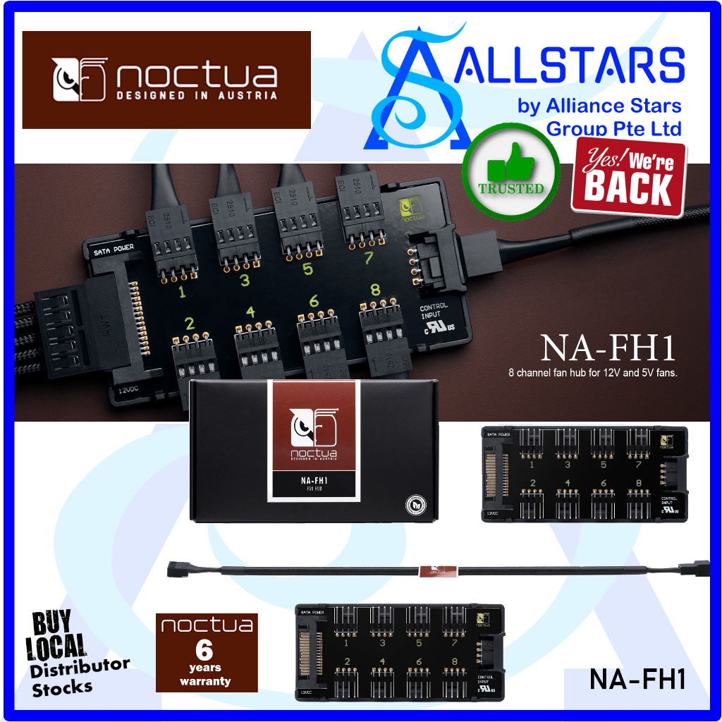 (ALLSTARS : DIY Must Have PROMO) NOCTUA NA-FH1 Fan Hub 8port PWM HUB ...