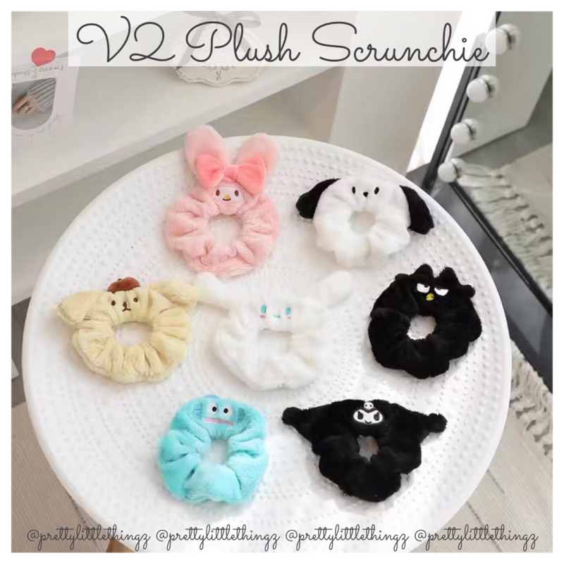 * SG READY STOCK * V2 Plush Scrunchie (Melody, Pochacco, Kuromi, Badtz ...