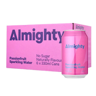 Drink Almighty Passionfruit Sparkling Water/Drink Almighty Sparkling ...