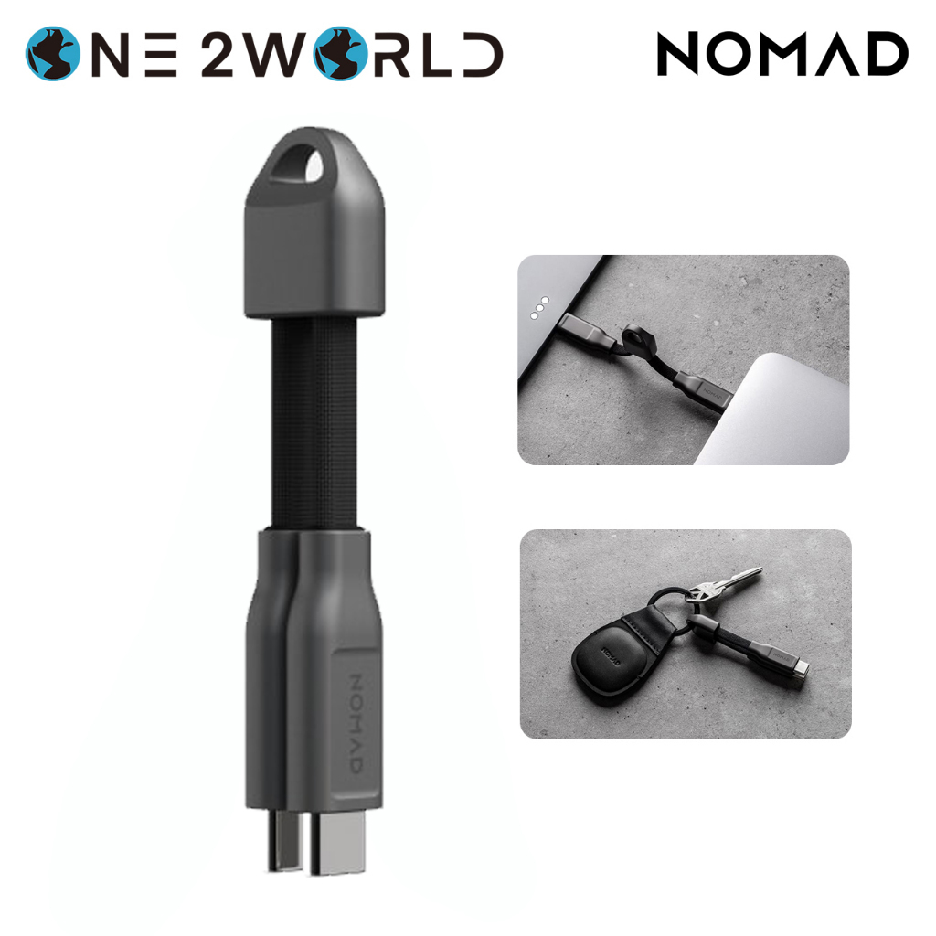 NOMAD ChargeKey USB-C to USB-C Data and Charge Cable Durable Braided ...