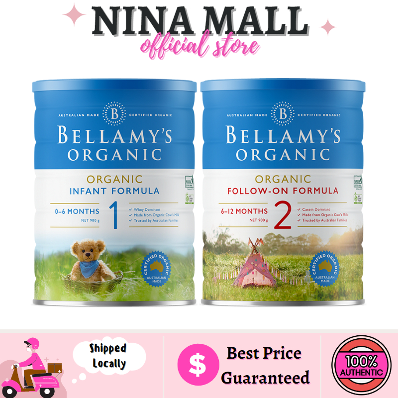 Bellamy's Organic Step 1 | Step 2 Infant Formula 900g [Ninamall.sg ...