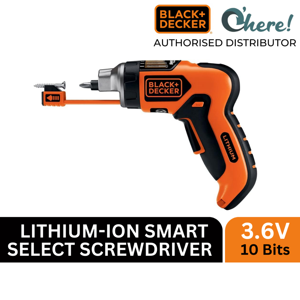 Black & Decker 3.6V Lithium-Ion Smart Select Screwdriver with Magnetic ...
