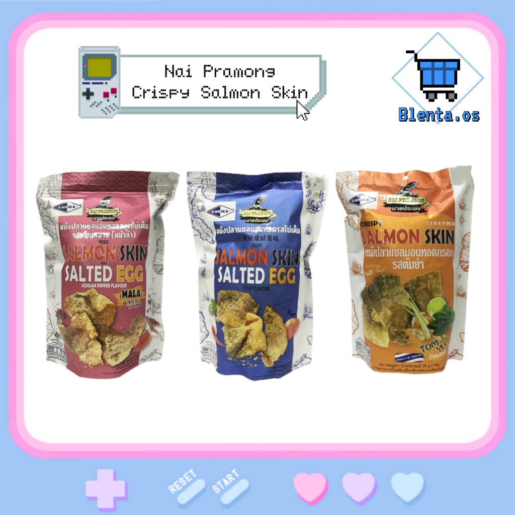 Nai Pramong Crispy Salmon Skin 三文鱼皮 Salted Egg/ Mala Salted Egg/ Tomyum ...