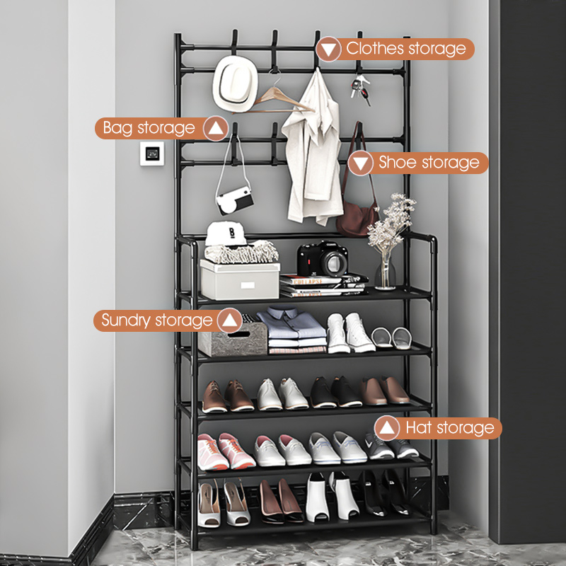 HXR Clothes Rack Furniture Multifunction Cabinet Shoe Rack Storage ...