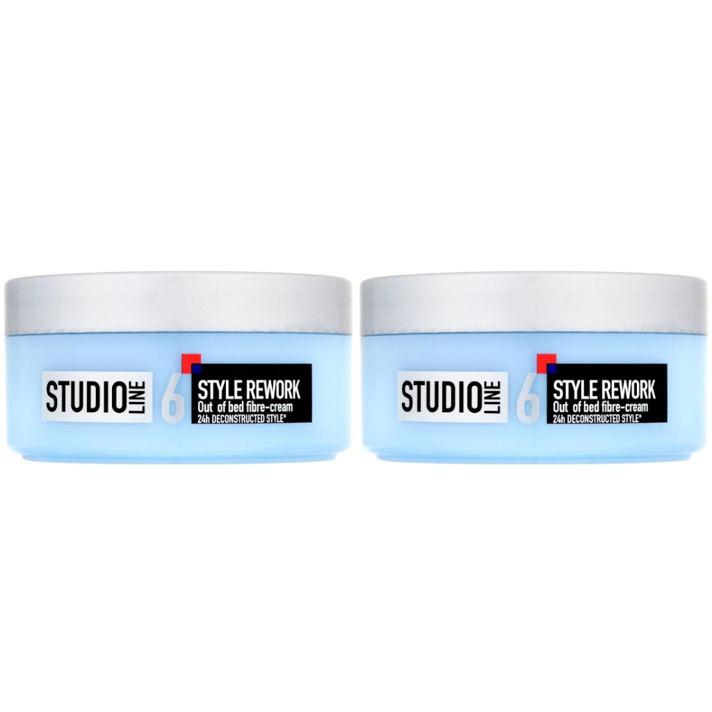(BUNDLE OF 2) L'OREAL STUDIO LINE STYLE REWORK OUT OF BED FIBRE-CREAM ...