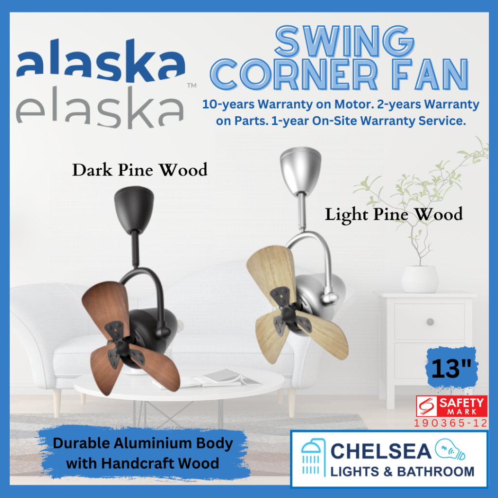Alaska Swing DC Corner Ceiling Fan corner fan 13inch - powerful wind ...