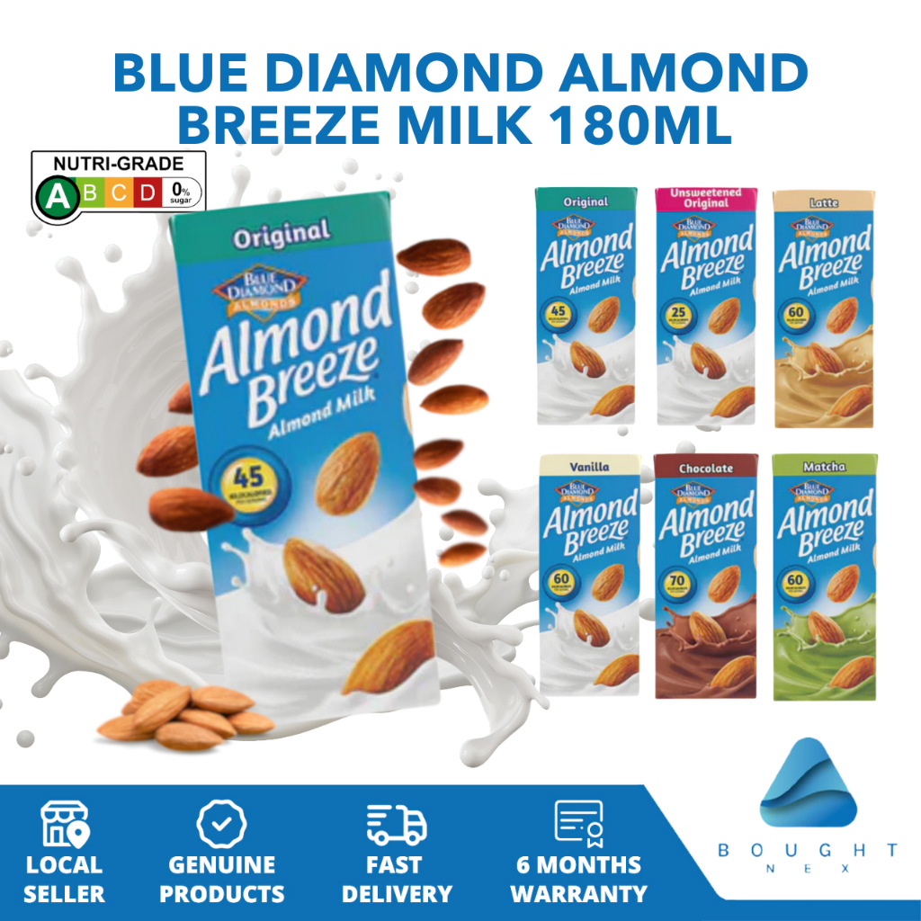 Blue Diamond Almond Breeze 170ml/180ml - Nutrient-Rich, Delicious & Flavored Milk Drink | Shopee ...