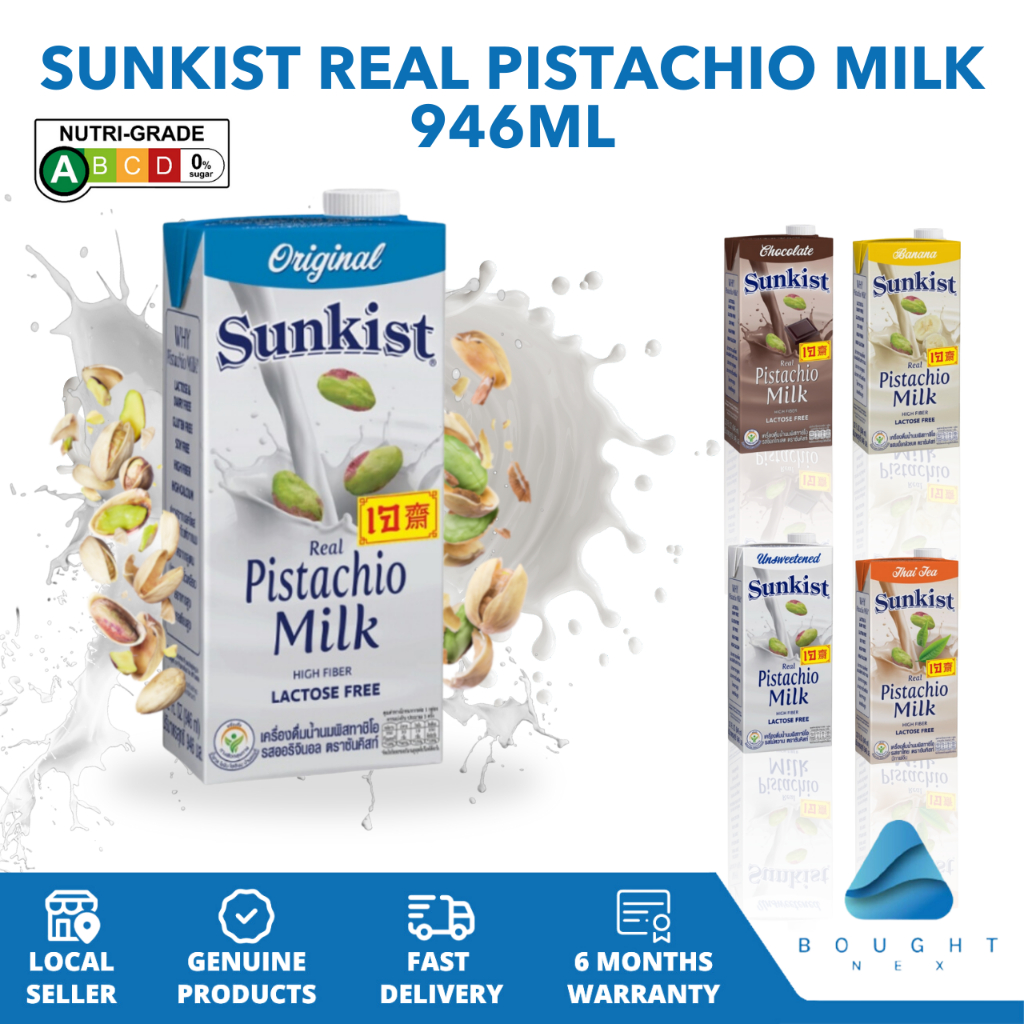 Sunkist Real Pistachio Milk 946ml - Rich & Irresistibly Delicious ...