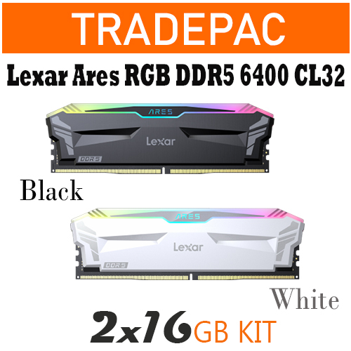 Lexar Ares RGB DDR5 6400 CL32 2*16GB - Black/White | Shopee Singapore