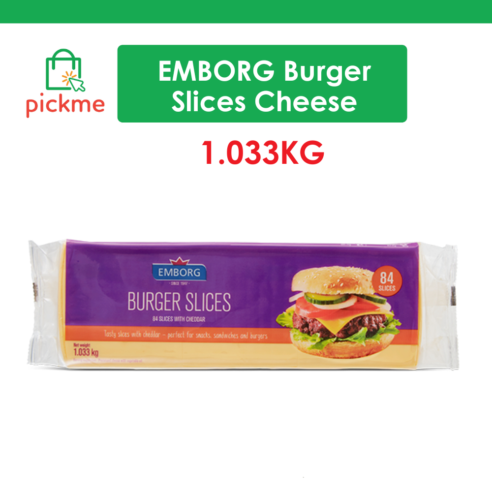 Emborg Halal Yellow Cheddar Cheese Slice 84pcs, 1kg - Chilled | Shopee ...